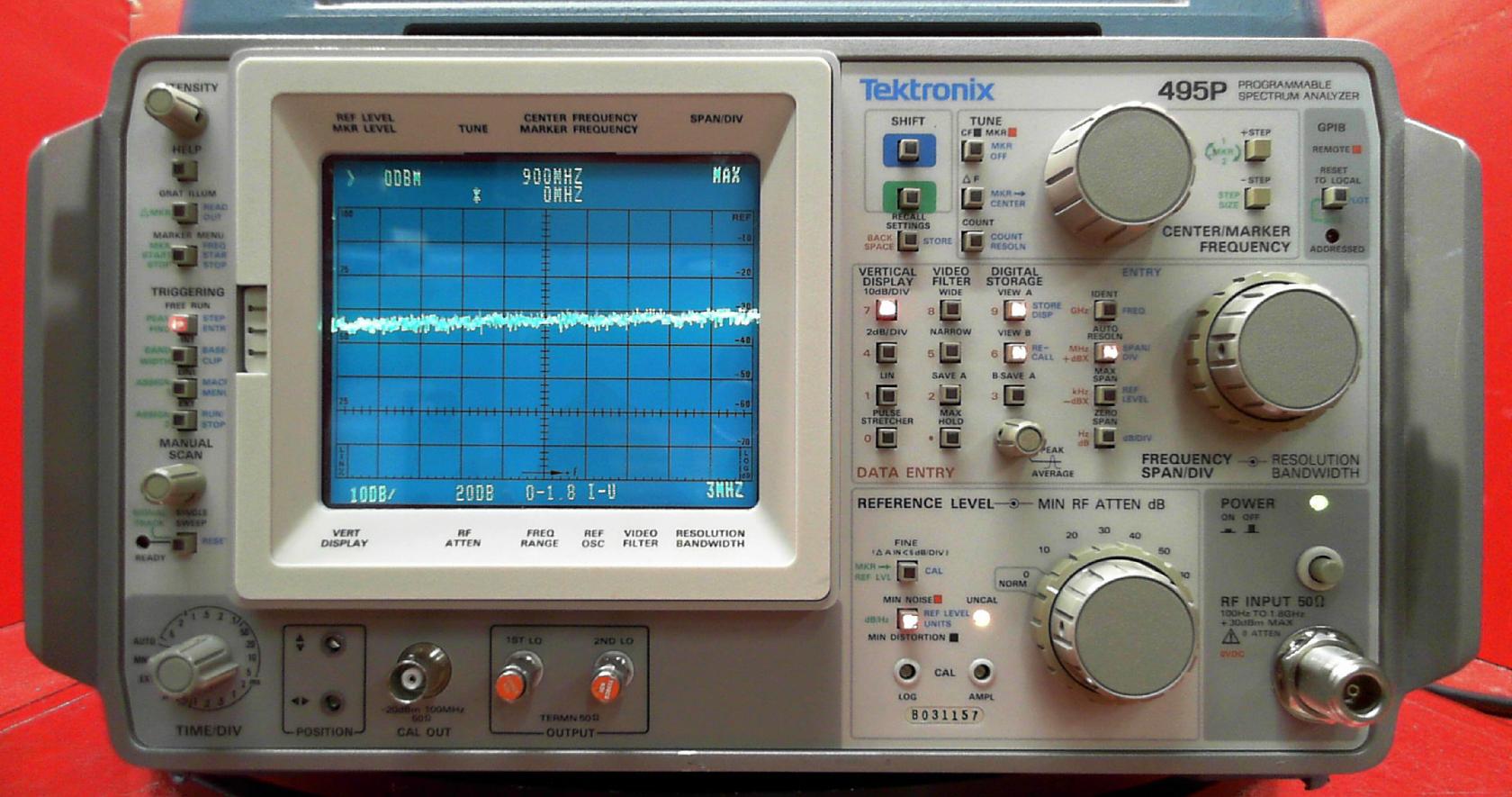 Tektronix 495p 39 Spectrum Analyzer 100 Hz To 1 8ghz Sn B031157 Ebay