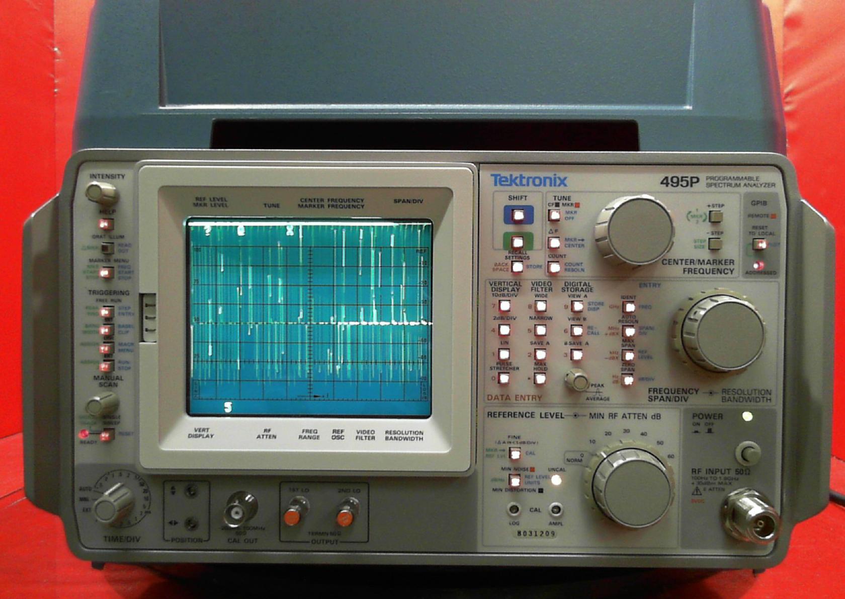 Tektronix 495p 39 Spectrum Analyzer 100 Hz To 1 8ghz Sn B031209 Ebay