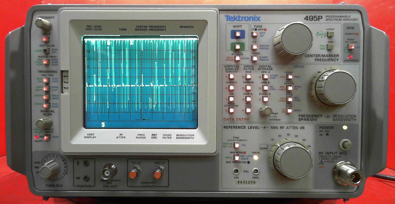 Tektronix 495p 39 Spectrum Analyzer 100 Hz To 1 8ghz Sn B031209 Ebay